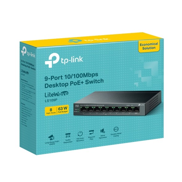Switch 9 Ports PoE+ TP-Link LS1009P, Prix Cameroun